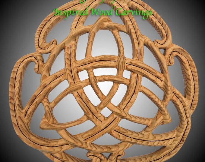 Celtic Peace Knot Peace and Unity of Heart Mind and Spirit Wood Carved ...