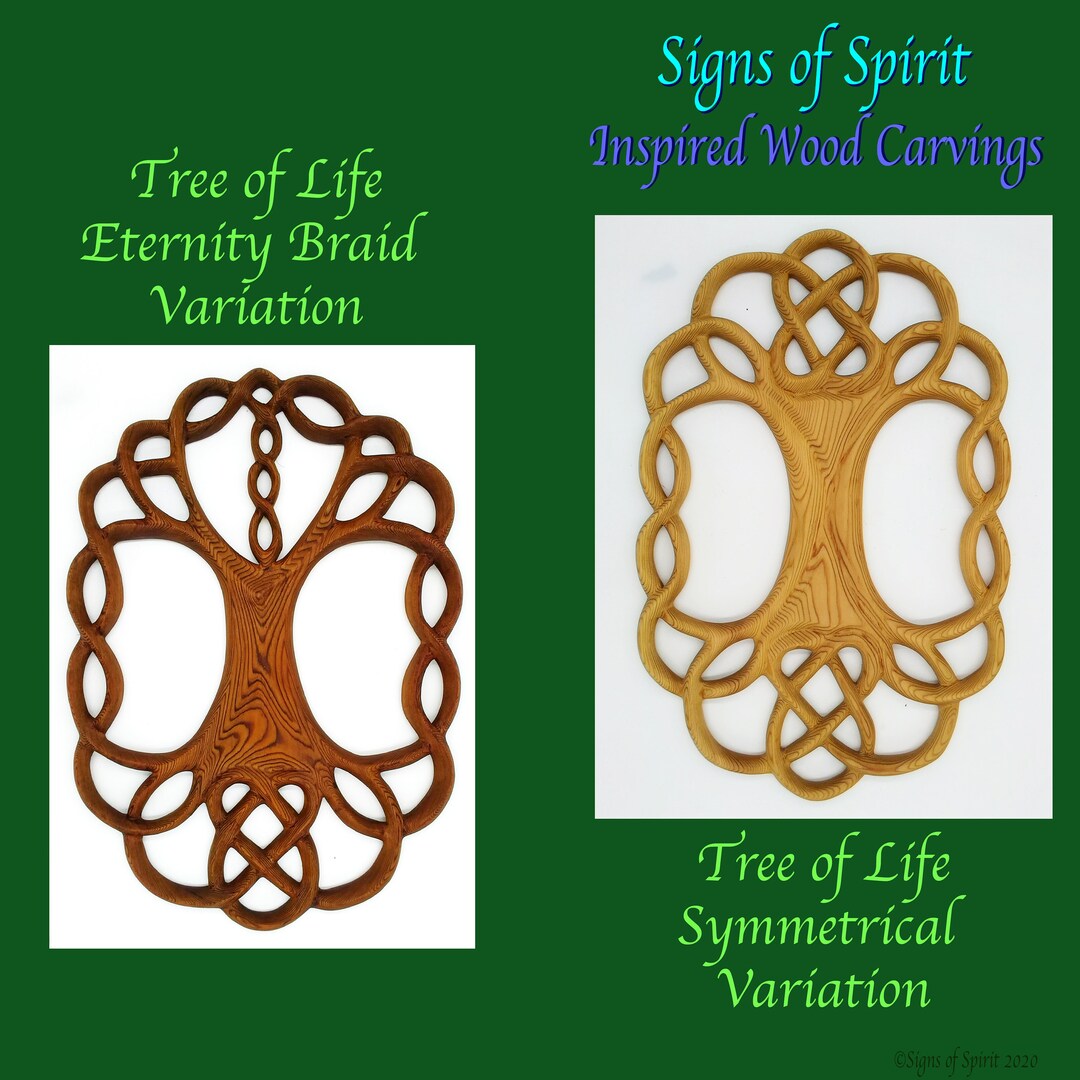 Tree of Life Celtic Wood Carved Knot Yggdrasil Germanic Norse Mythology ...