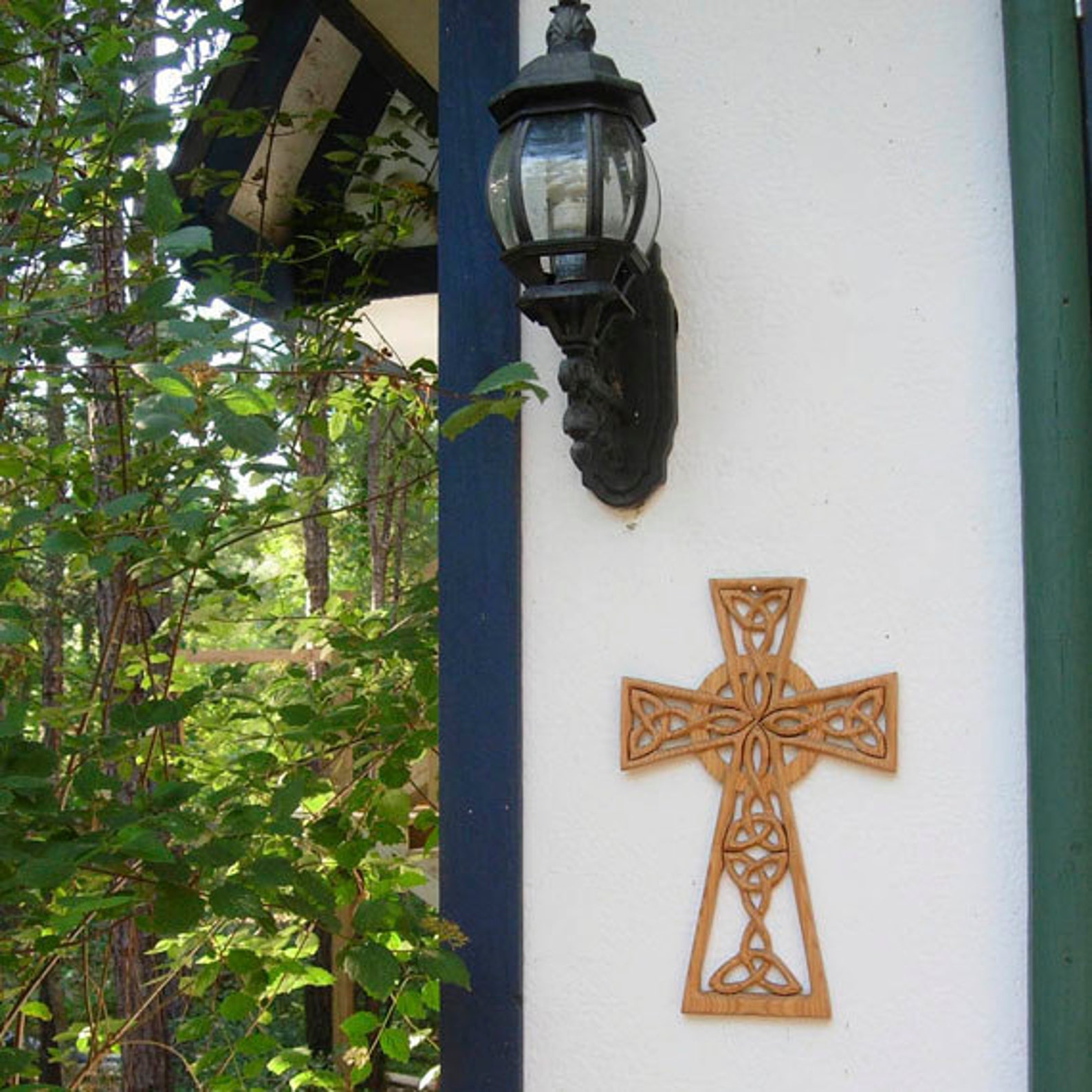 Celtic Trinity Knots and Serch Bythol Woven Celtic Cross Large - Etsy