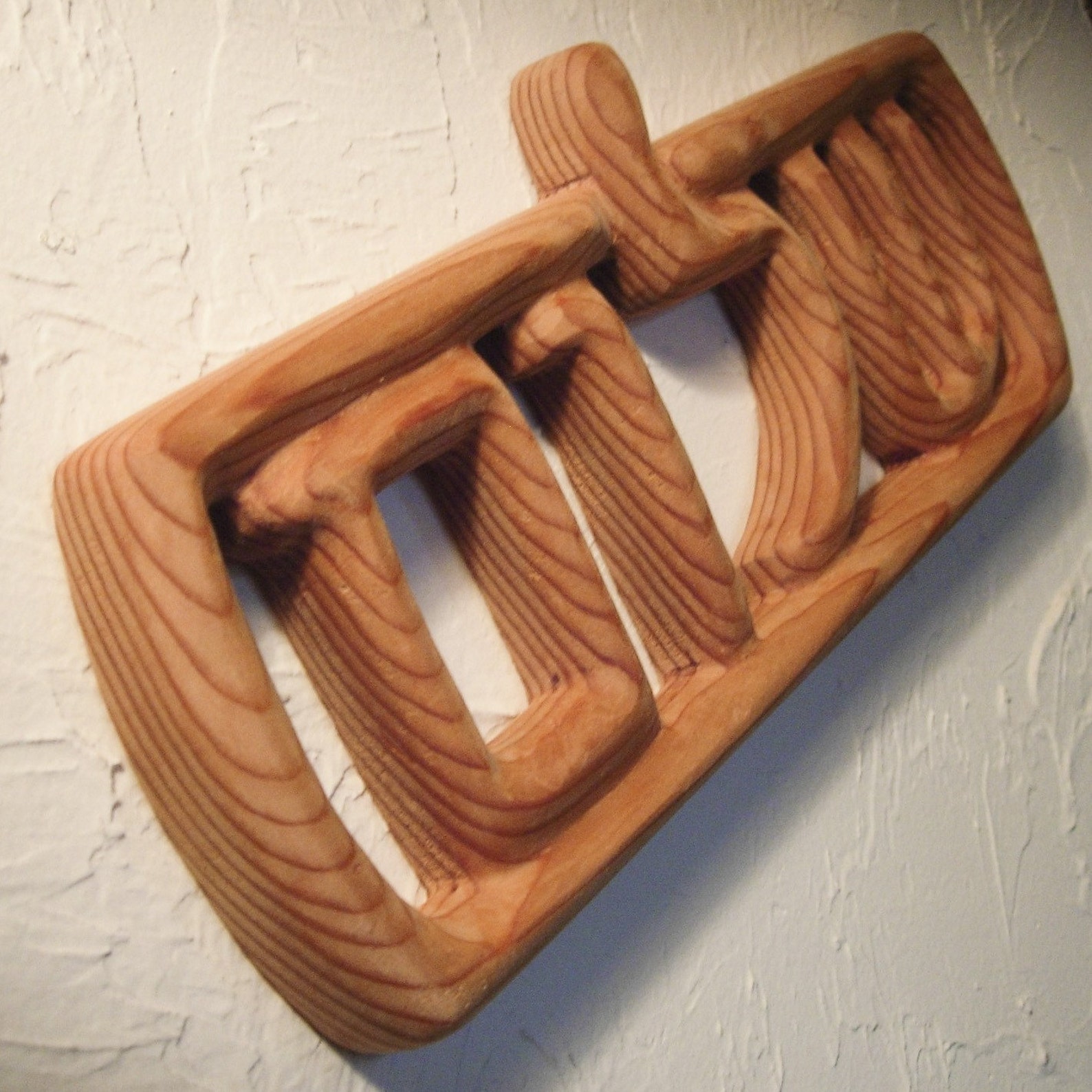 Shalom in Hebrew Wood Carved Judaic Peace Jewish Greeting or | Etsy