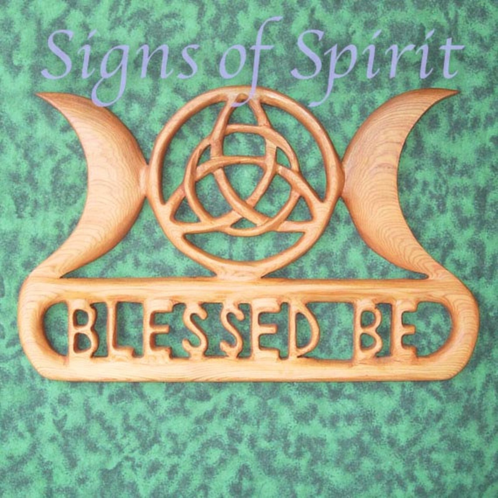 Triple Moon With Triquetra Blessed Be Greeting Wall Hanging | Etsy