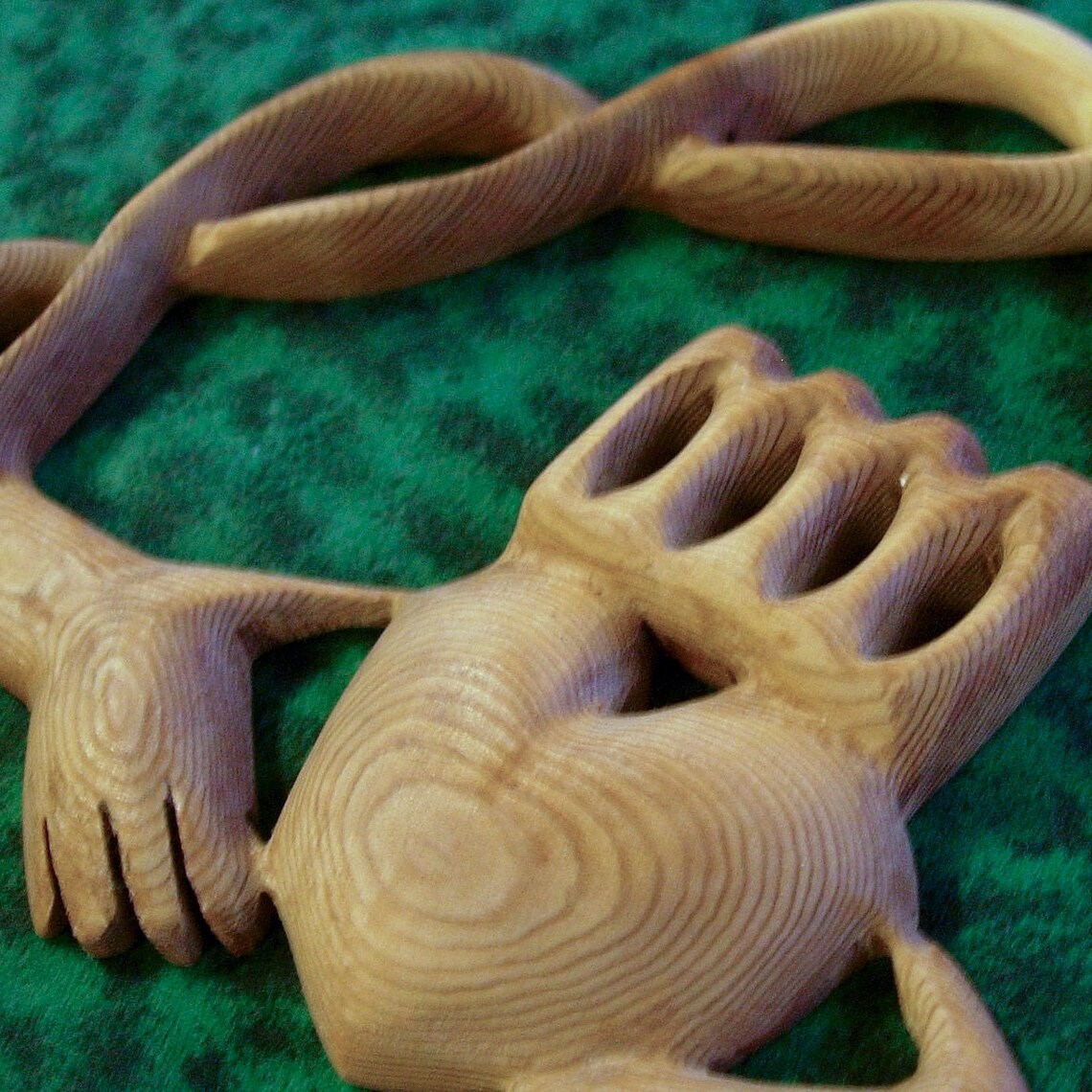 Claddagh Wood Carving, Celtic Love Knot Wall Decor, Traditional Irish ...
