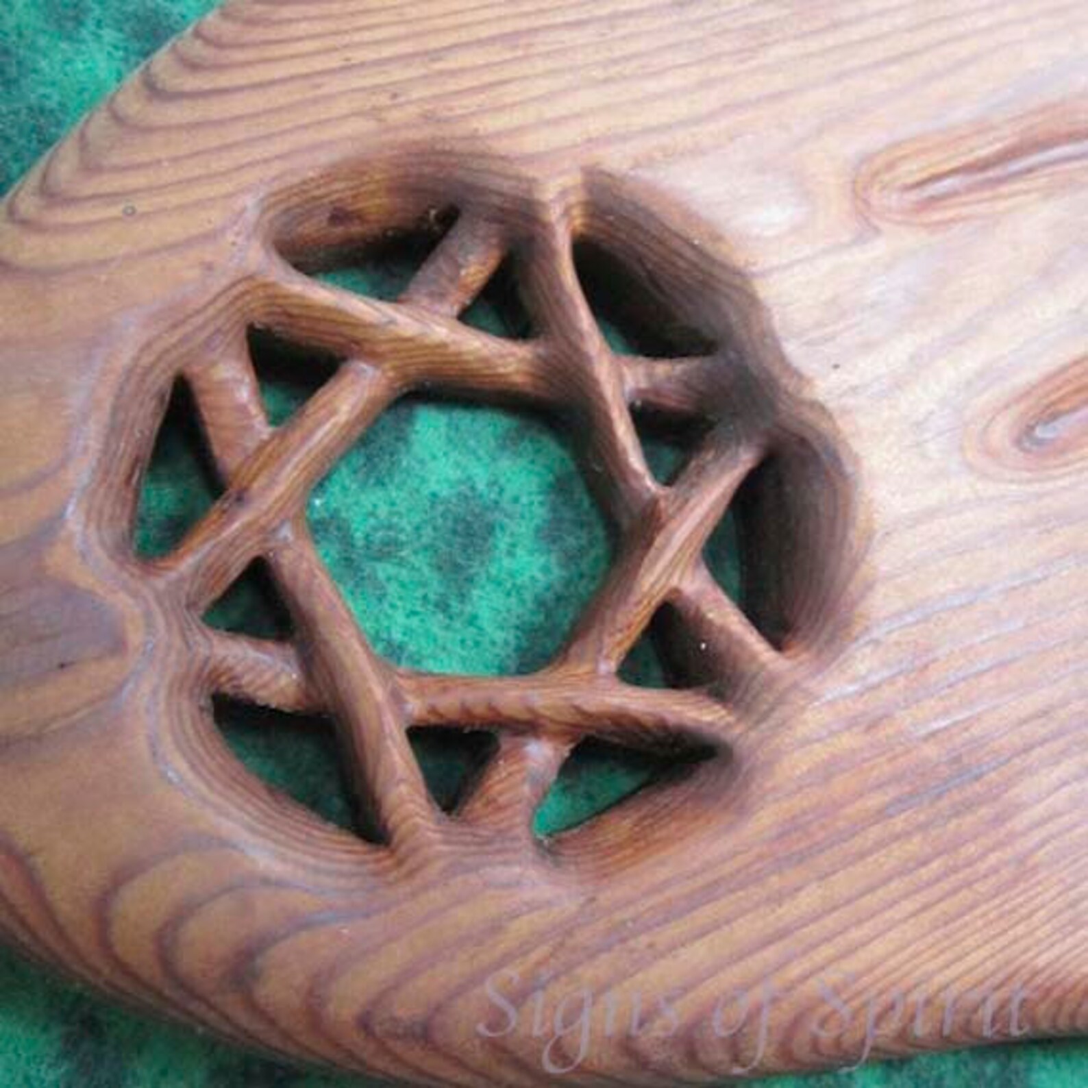 Chamsa With Star of David Wood Carving Hamsa Symbol of - Etsy