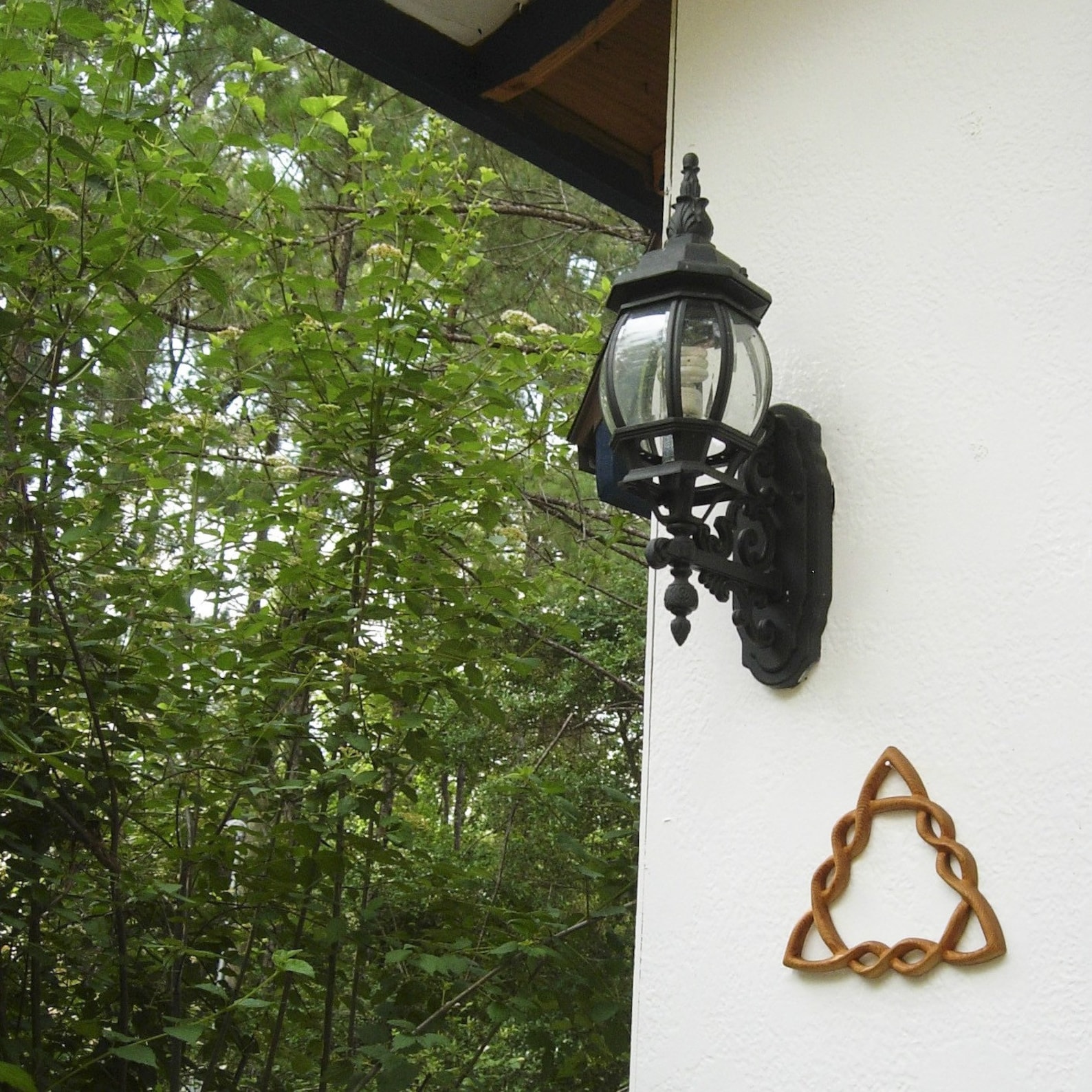 Braided Triquetra Celtic Trinity Knot Wood Carving Wiccan Celtic ...