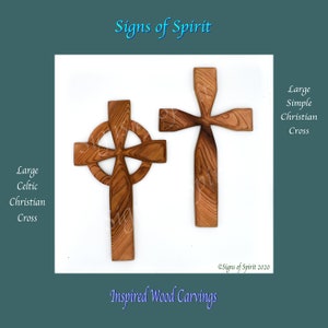Celtic Cross Wooden Wall Decor Wood Carved Christian Cross Religious ...
