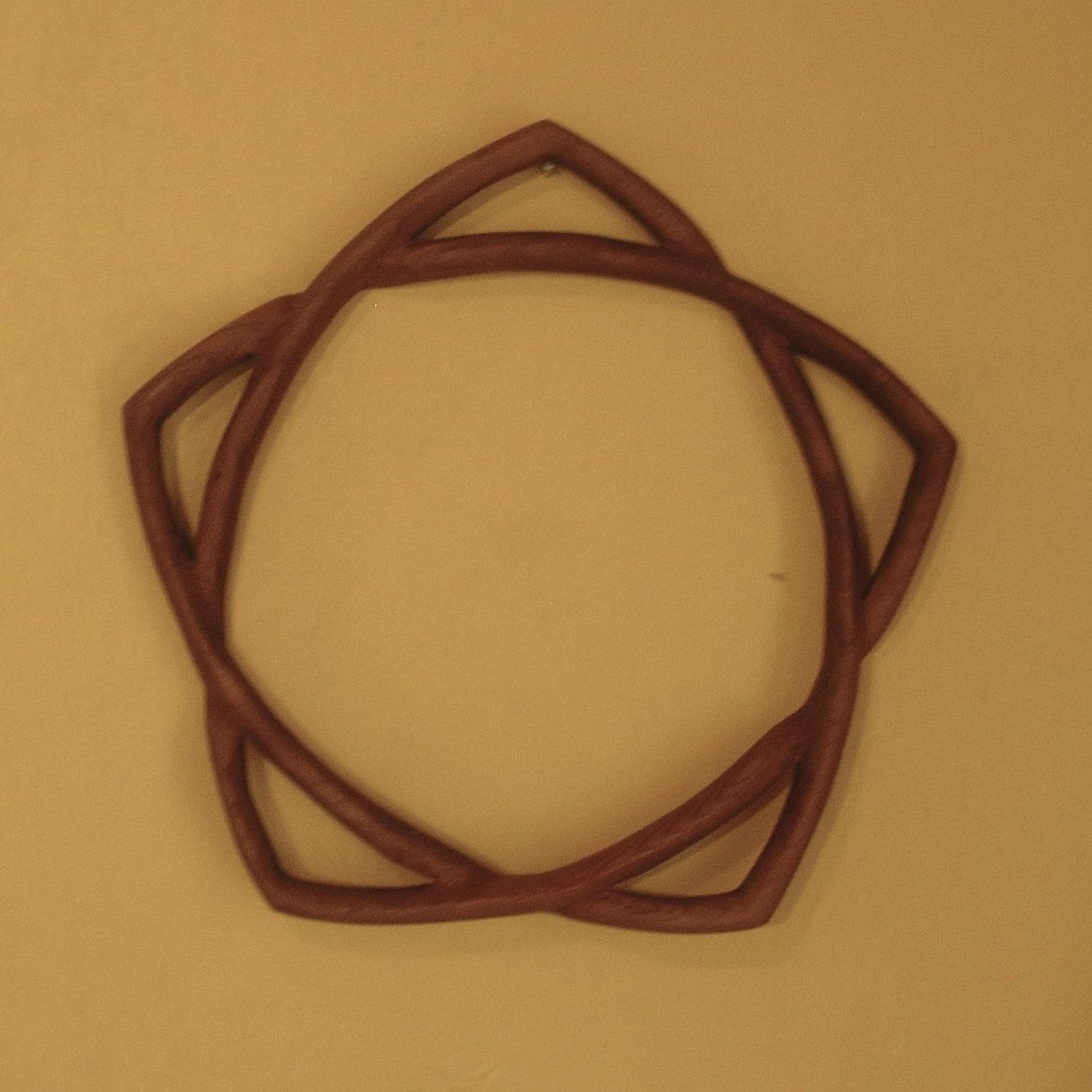 Pentacle Wood Carving Shy Hidden Pentacle Discrete Wiccan Pagan Symbol ...