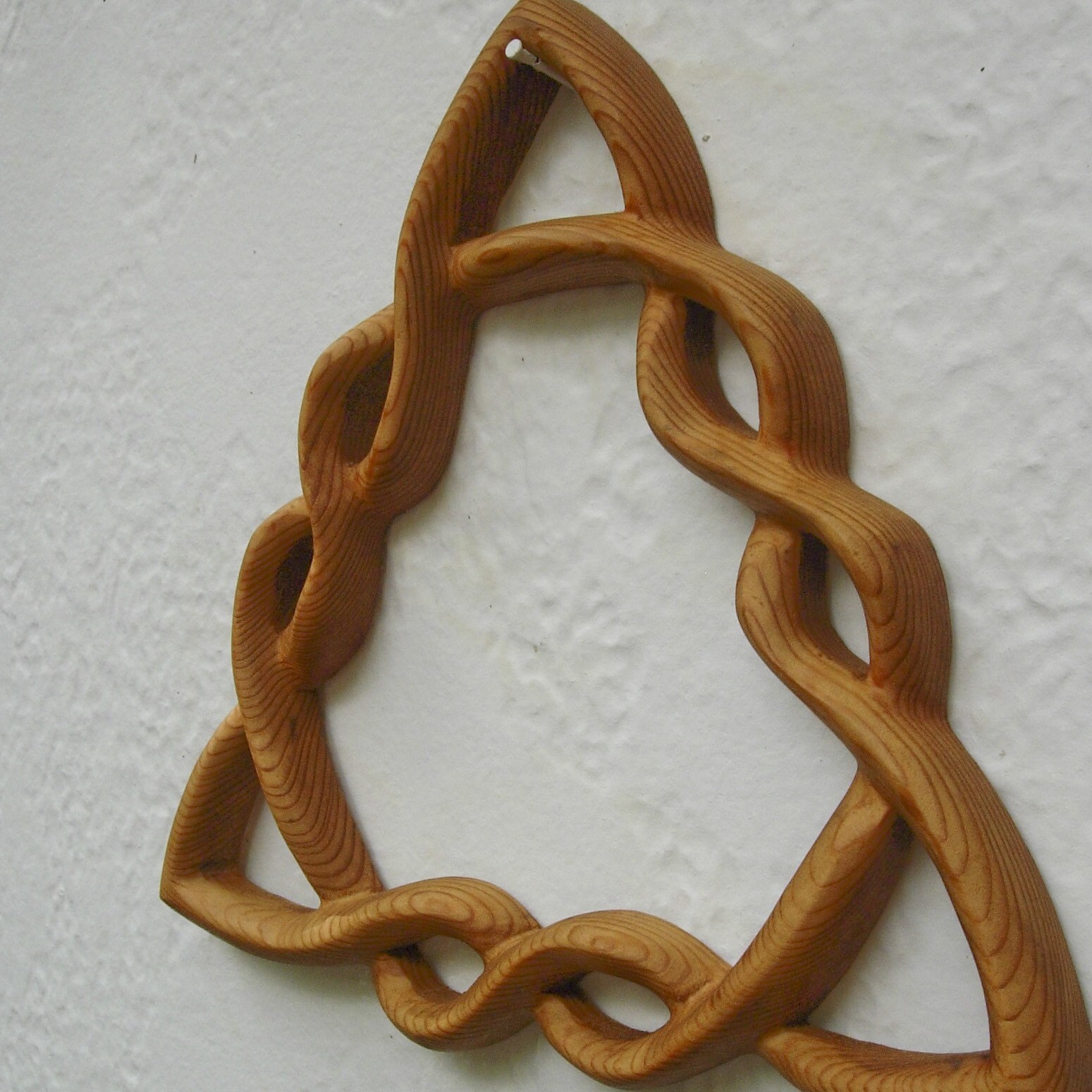 Braided Triquetra Celtic Trinity Knot Wood Carving Wiccan Celtic ...