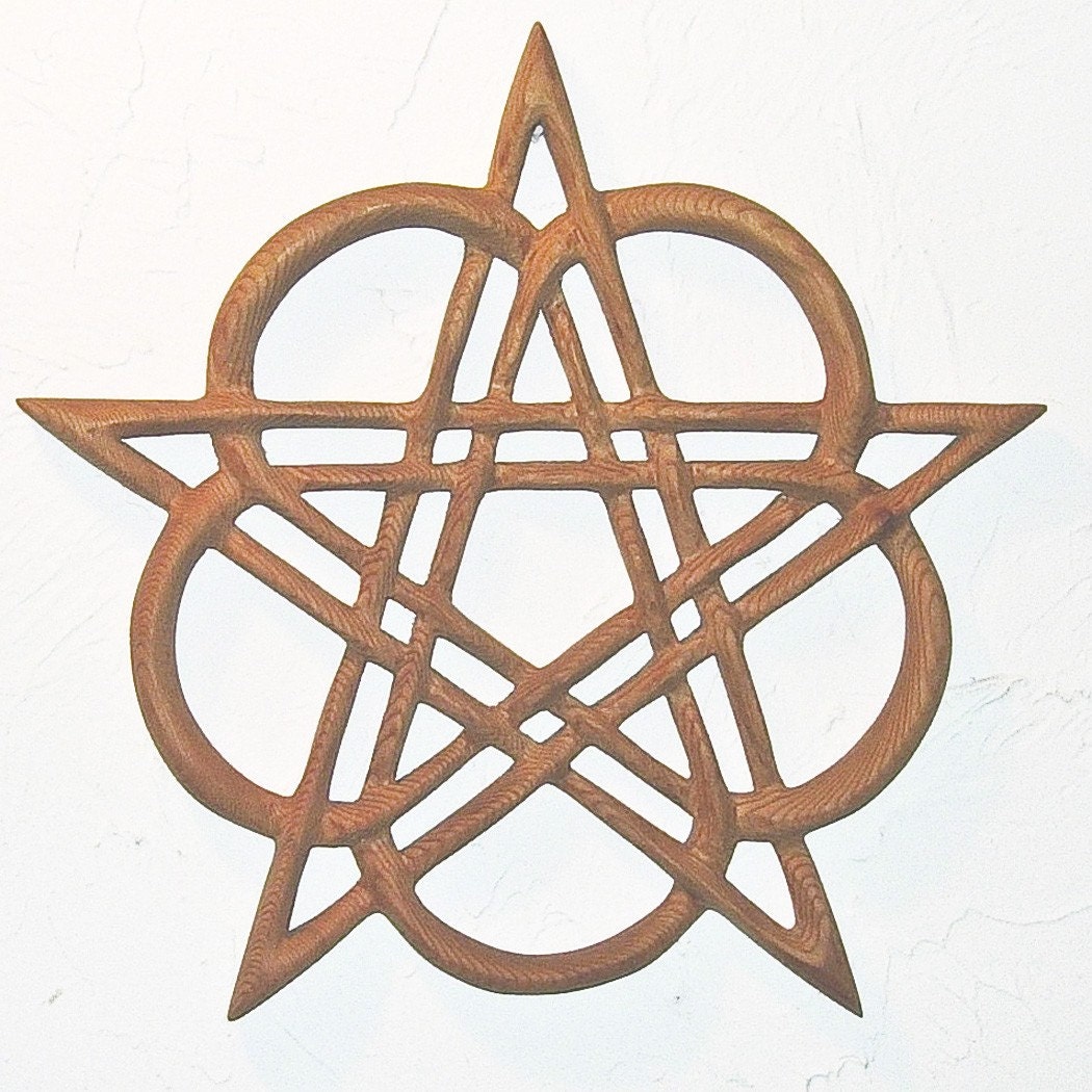 Celtic Healing Pentacle Heart Pentacle Wood Carved Celtic - Etsy