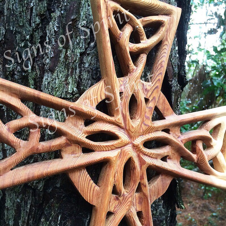 Large Woven Celtic Cross With Trinity Knots and Eternal Weave-wood ...