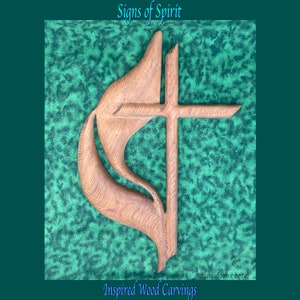 Cross of the United Methodist Church -UMC Cross and Flame™ Wood Carving ...