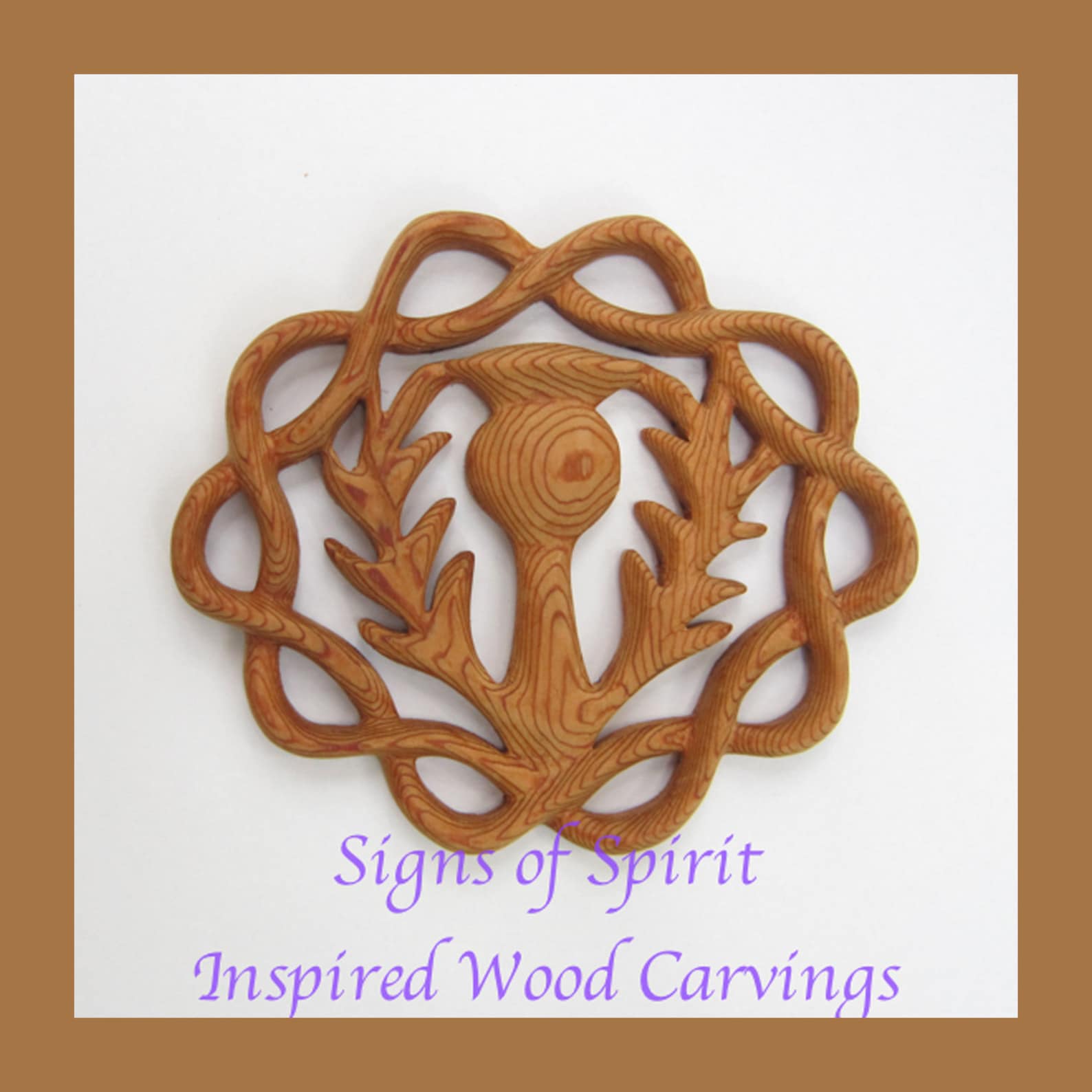 Scottish Thistle in Celtic Knot Braid Wood Carving Emblem of Scotland ...