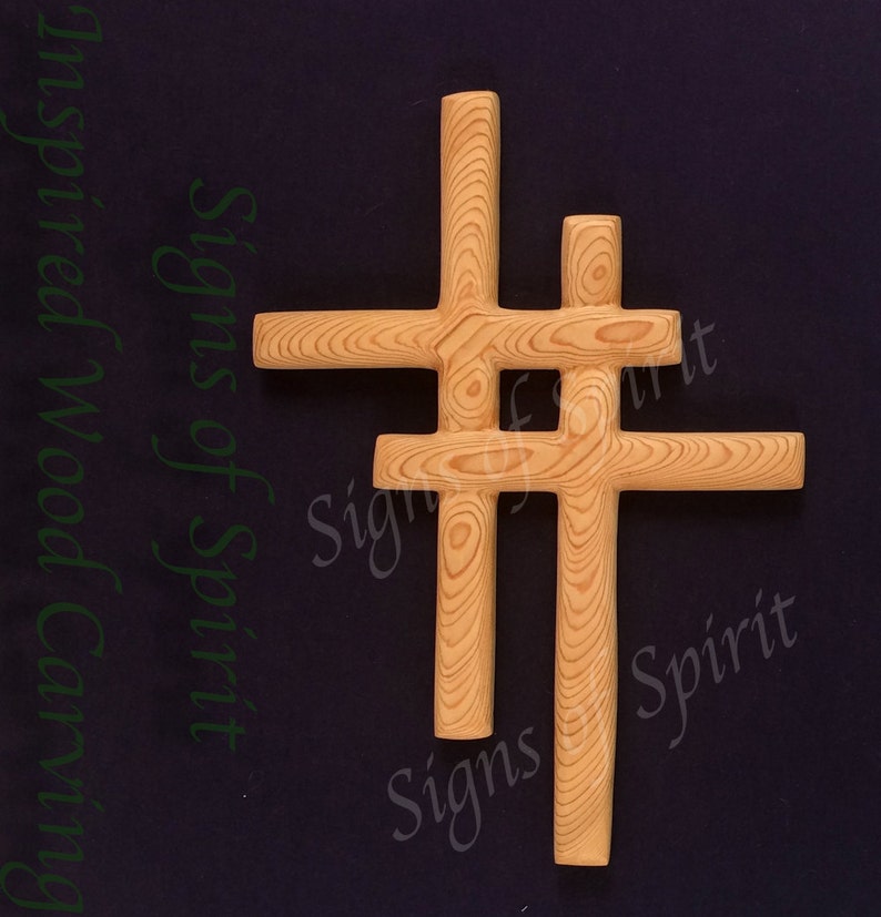 Couples Cross Wood Carved Interlocking Crosses for Wedding - Etsy