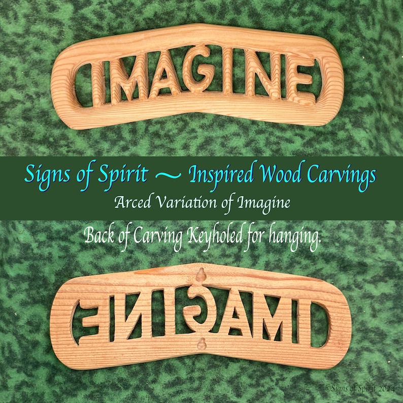 Imagine Wood Carving, Musical Peace Quote Wall Hanging, Inspirational ...