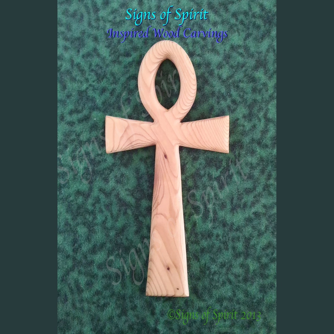 Ankh Wood Carved Art Egyptian Home Decor Meaning Eternal Life Ancient ...