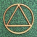 Sobriety Circle and Triangle-wood Carved AA Recovery 12 Step Program ...