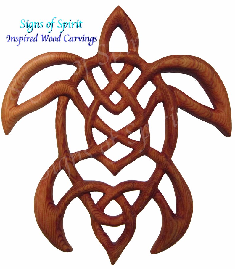 Celtic Turtle Wood Carving Symbol of Wisdom Protection - Etsy UK