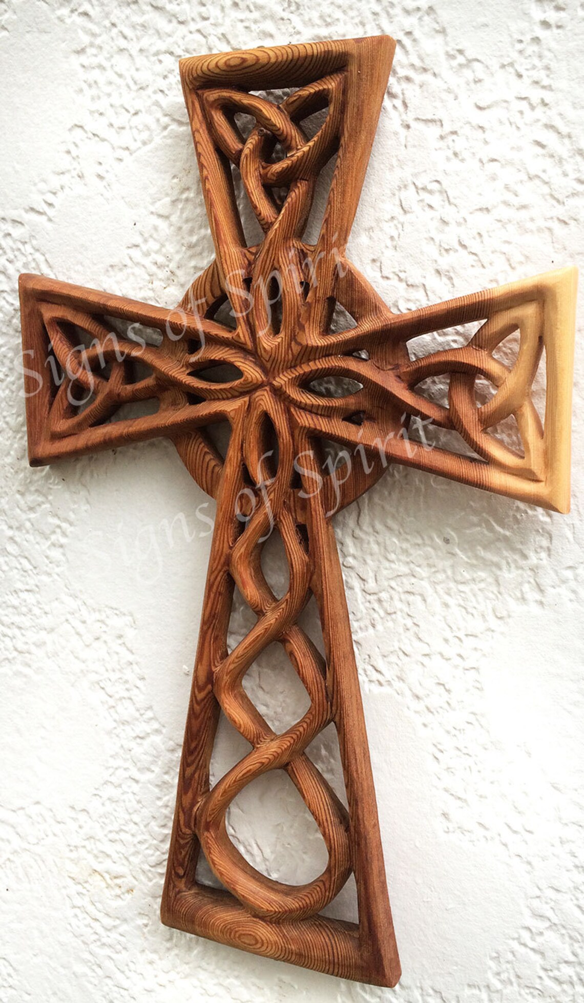 Large Woven Celtic Cross With Trinity Knots and Eternal - Etsy