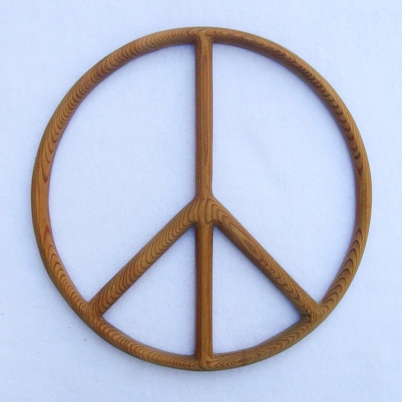 Peace Sign-Wood Carved Peace Symbol-Peace Movement Peace Art | Etsy