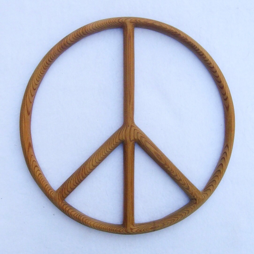 Peace Sign-Wood Carved Peace Symbol-Peace Movement Peace Art | Etsy