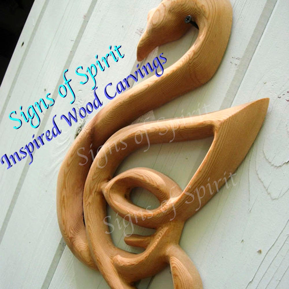 Celtic Swan-knot of Awakening Self Wood Carving-shamanic Druidic Totem ...