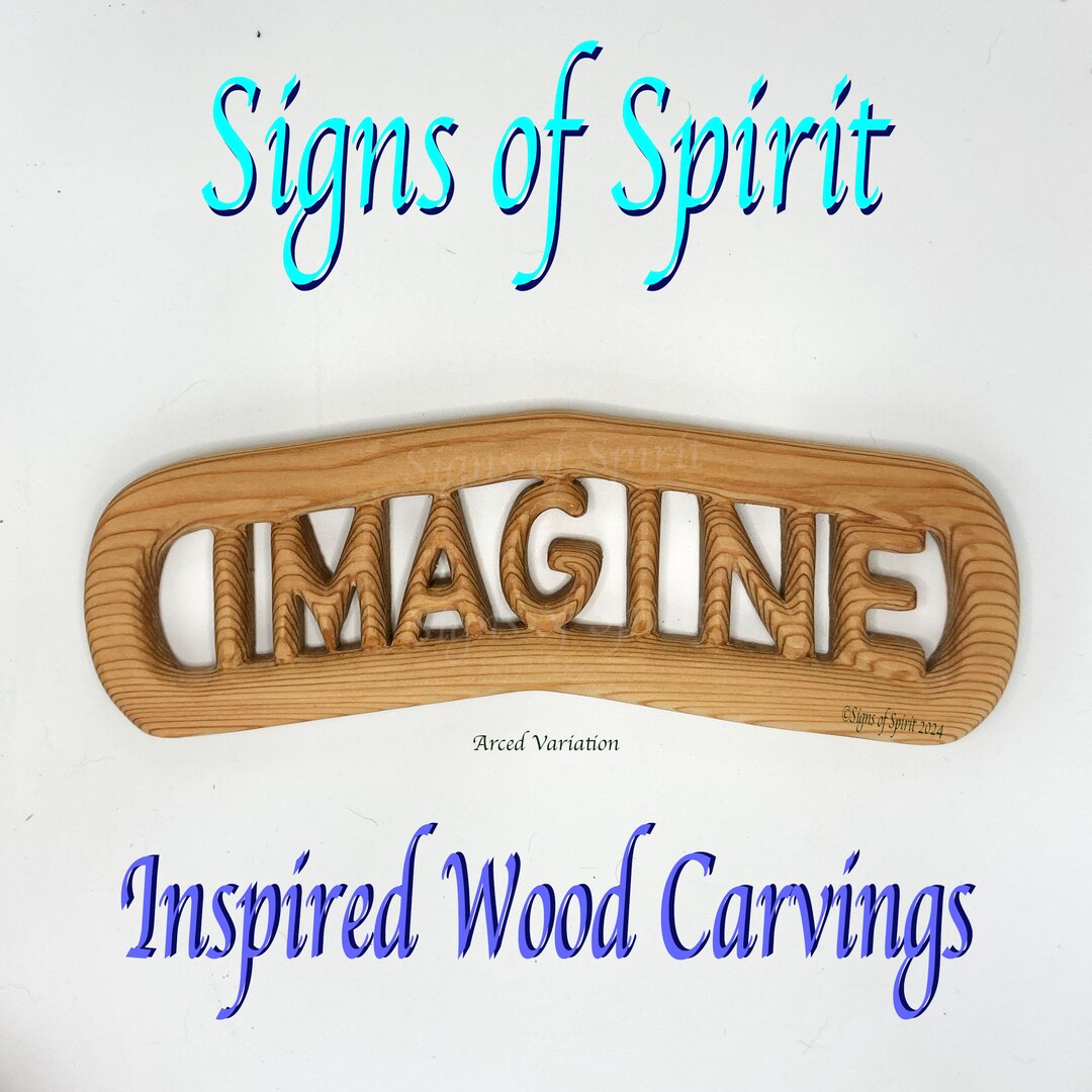 Imagine Wood Carving, Musical Peace Quote Wall Hanging, Inspirational ...