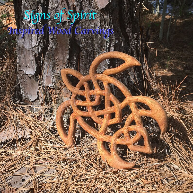 Celtic Turtle Wood Carving - Symbol of Wisdom, Protection, Innocence ...