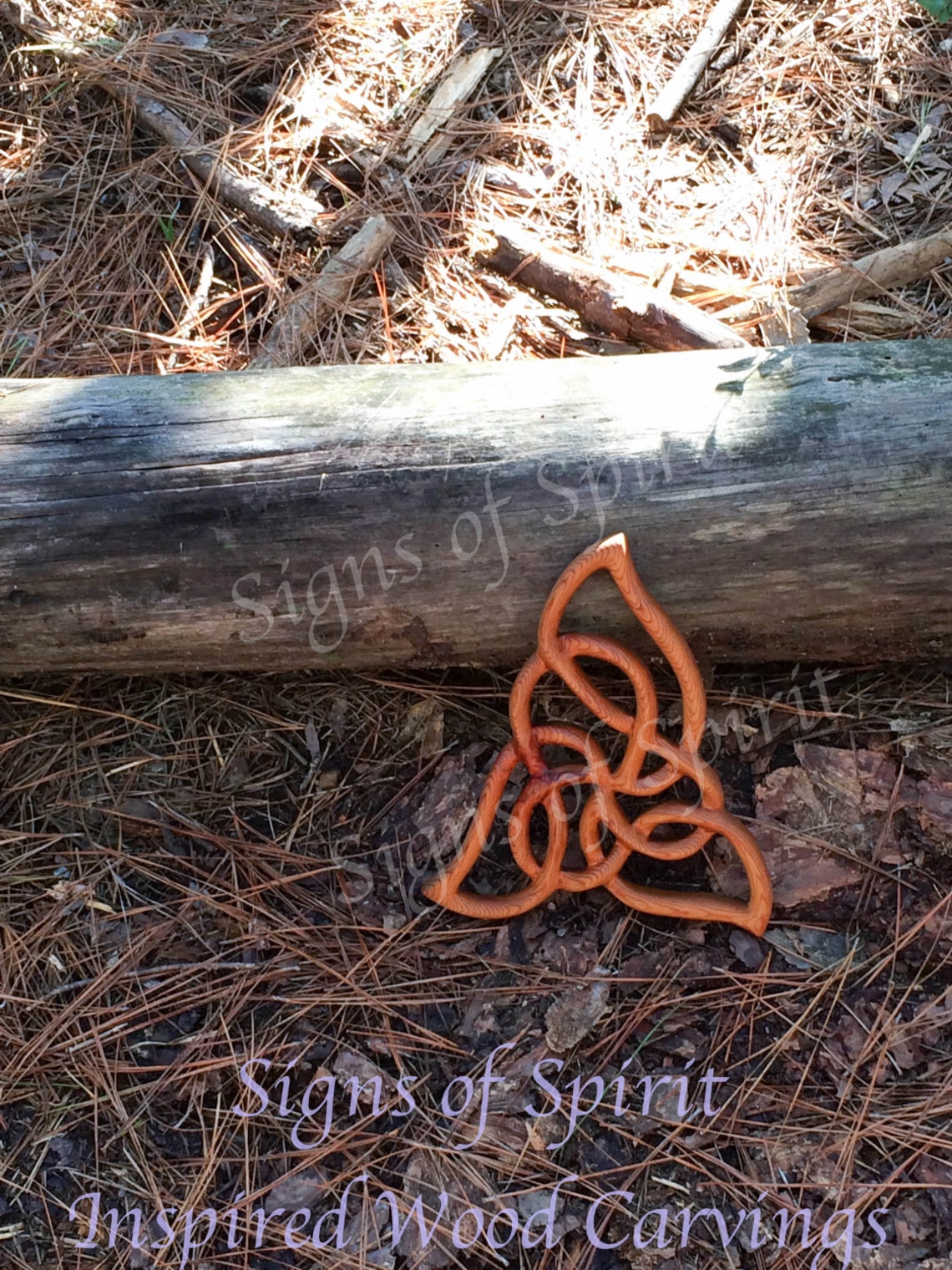 Celtic Flame Knot-cleansing and Renewal-wood Carved Triquetra Variation ...