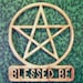 Blessed Be Pentacle - Wood Carved Encircled Pentagram - Wiccan Pagan ...