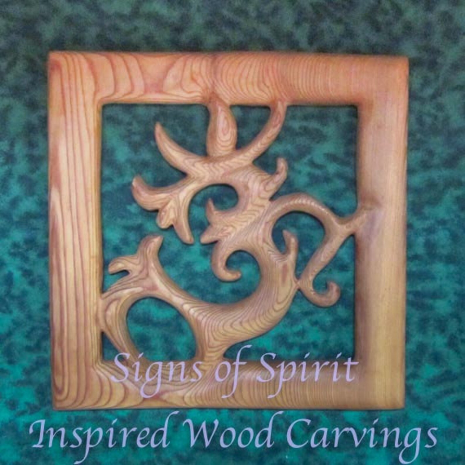 OM Wood Carving Stylized AUM Wall Art Sanskrit Symbol Hindu - Etsy