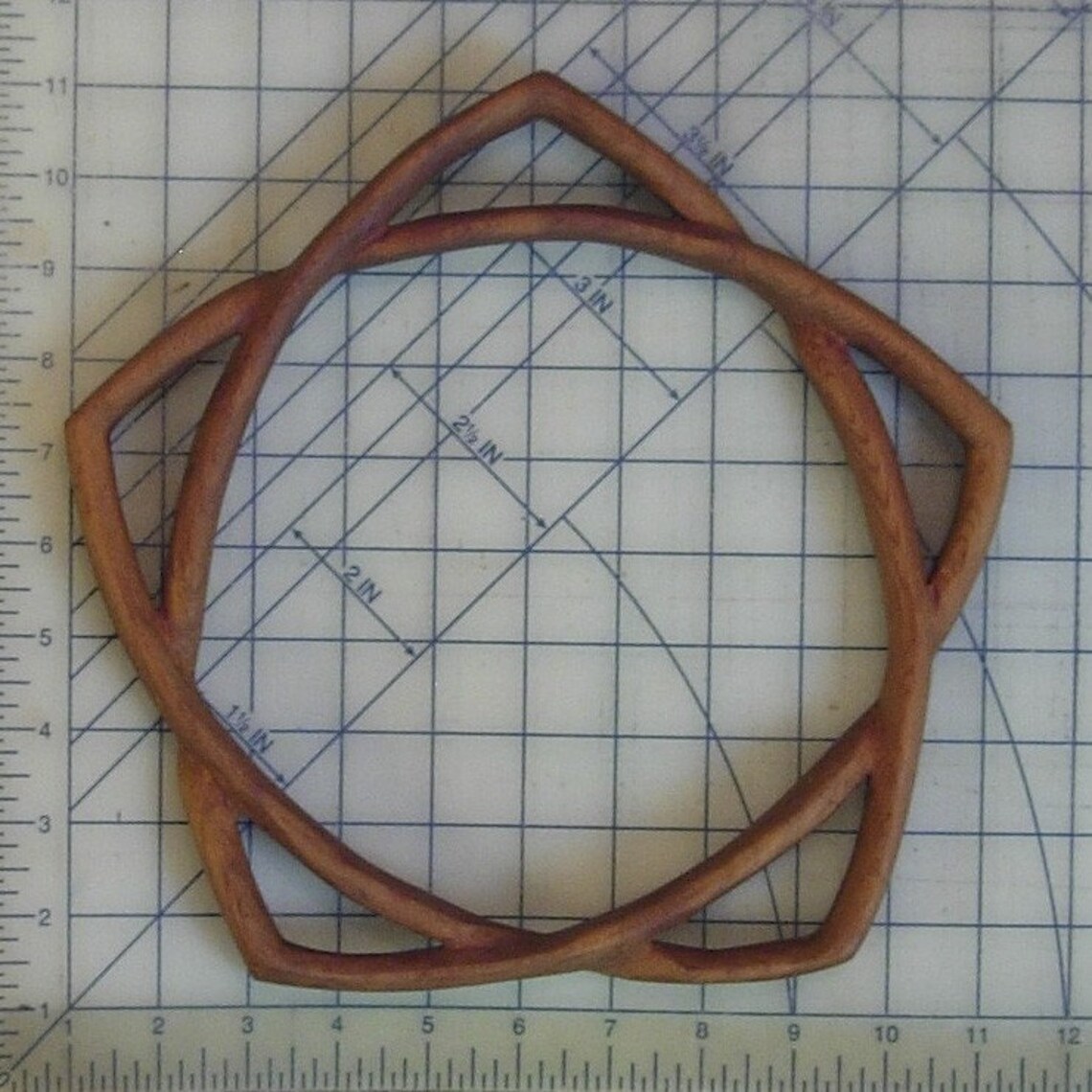 Pentacle Wood Carving Shy Hidden Pentacle Discrete Wiccan Pagan Symbol ...