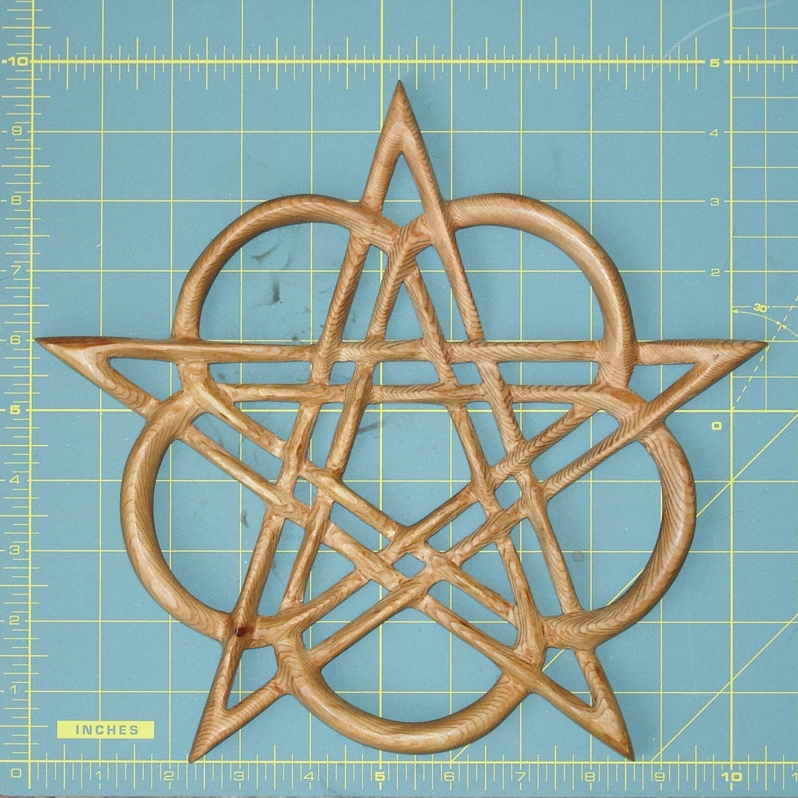 Celtic Healing Pentacle Heart Pentacle Wood Carved Celtic - Etsy