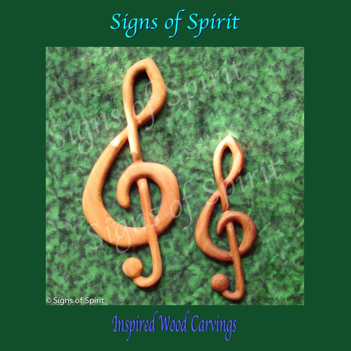 Treble Clef-wood Carved Musical Notation Wall Hanging Clef Note Wall ...