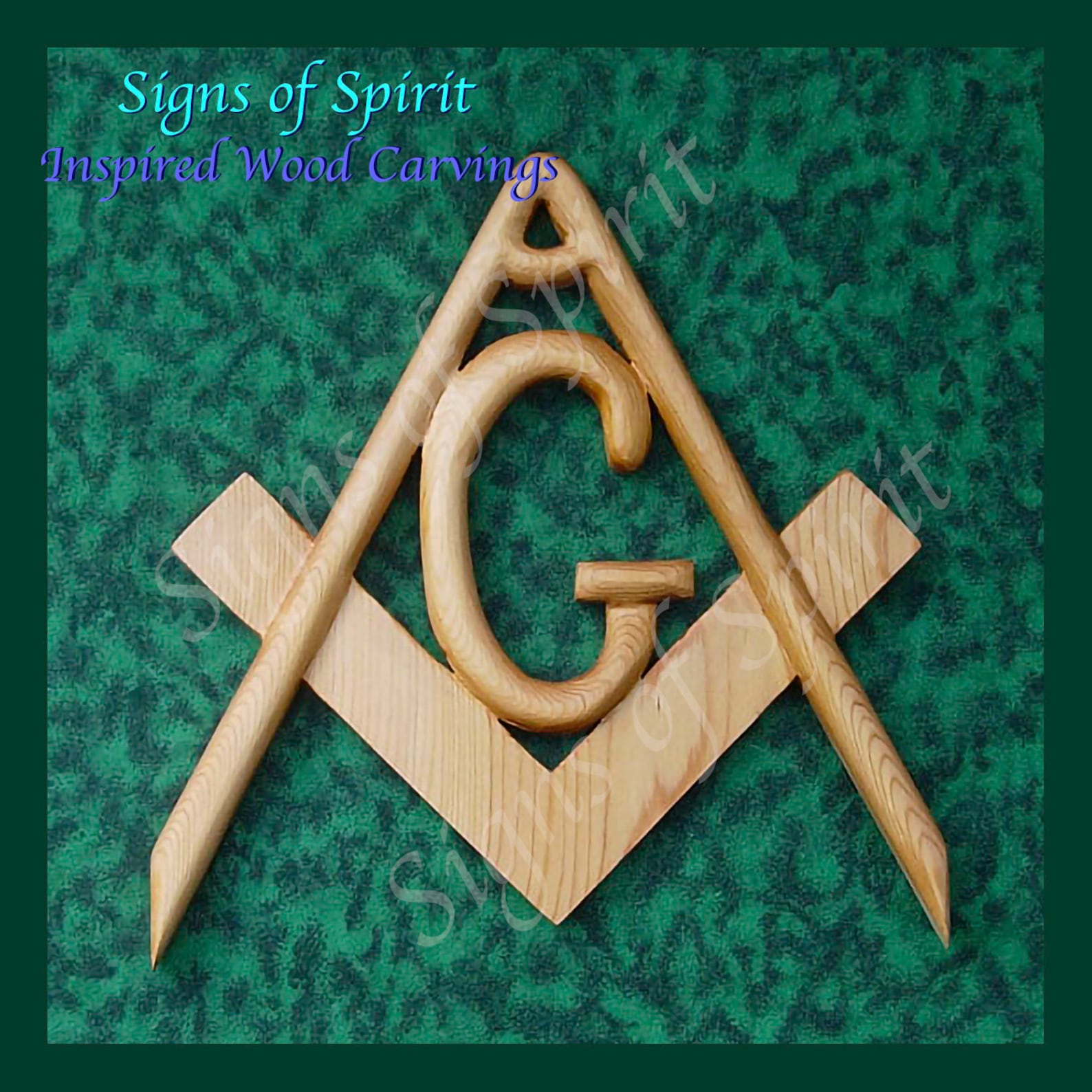 Masonic Symbol-freemasonry Emblem-wood Carved Compass and Square Lodge ...