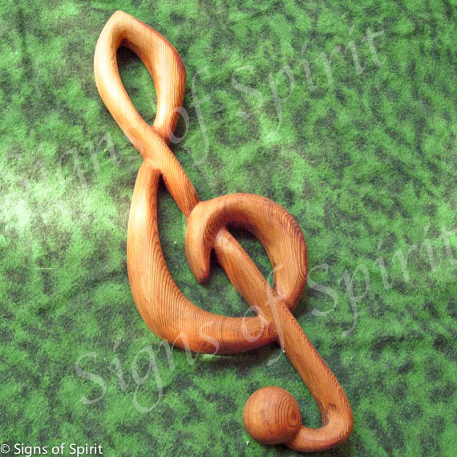 Treble Clef-Wood Carved Musical Notation Wall Hanging Clef | Etsy
