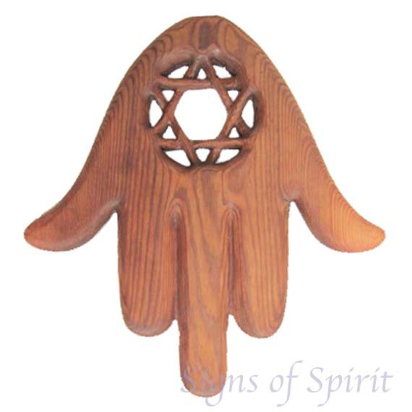 Chamsa With Star of David Wood Carving Hamsa Symbol of - Etsy