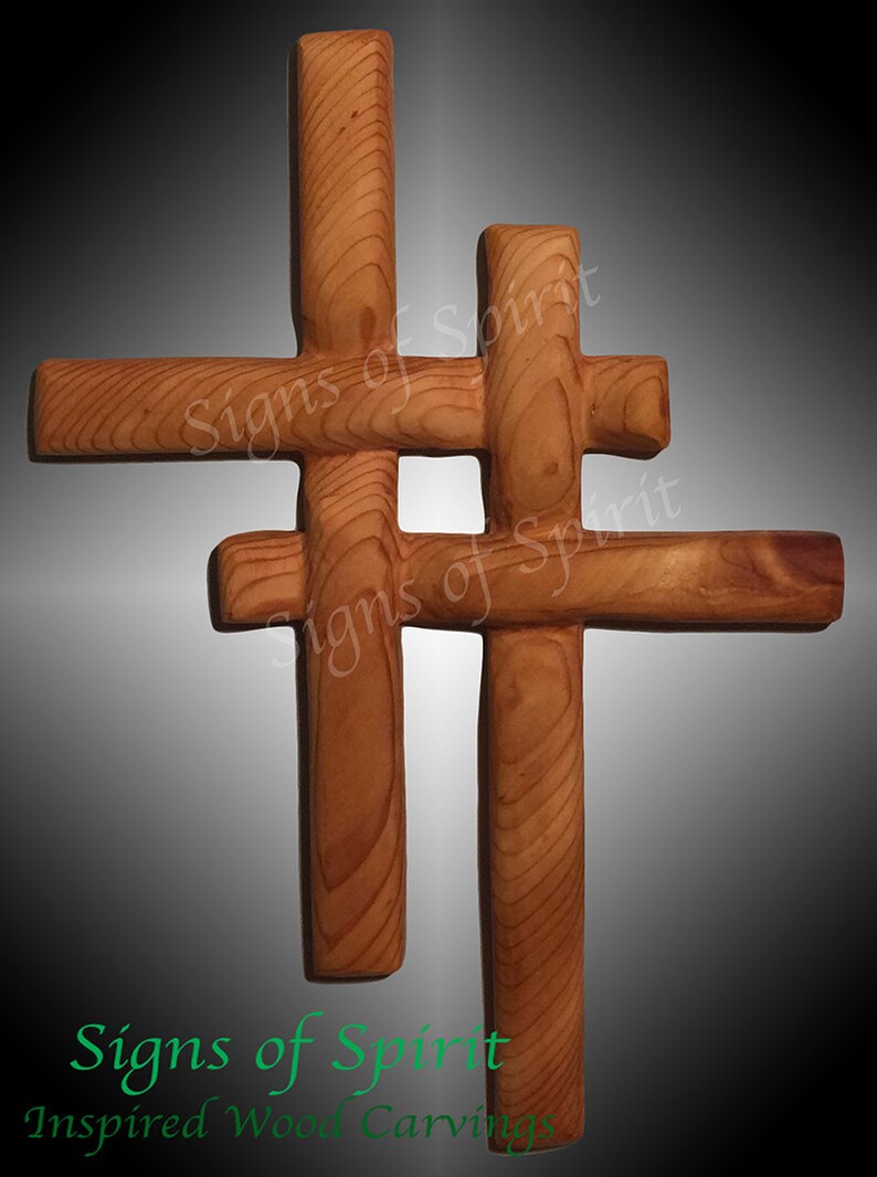 Couples Cross Wood Carved Interlocking Crosses for Wedding - Etsy