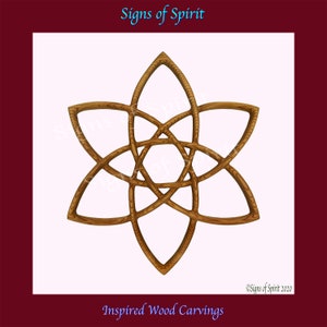 Double Trinity Knot Wall Hanging Wood Carved Celtic Knot Home Decor ...