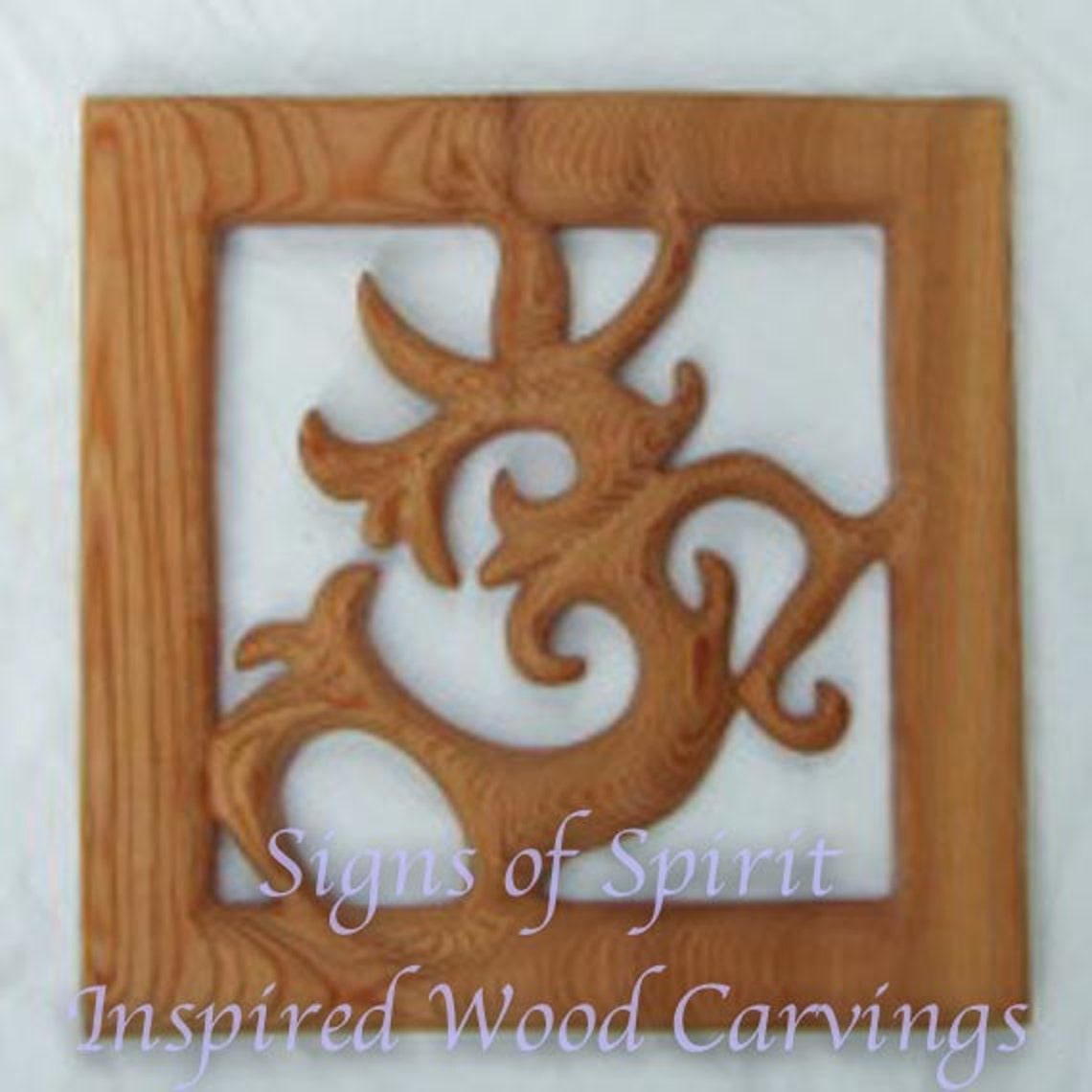 OM Wood Carving Stylized AUM Wall Art Sanskrit Symbol Hindu - Etsy