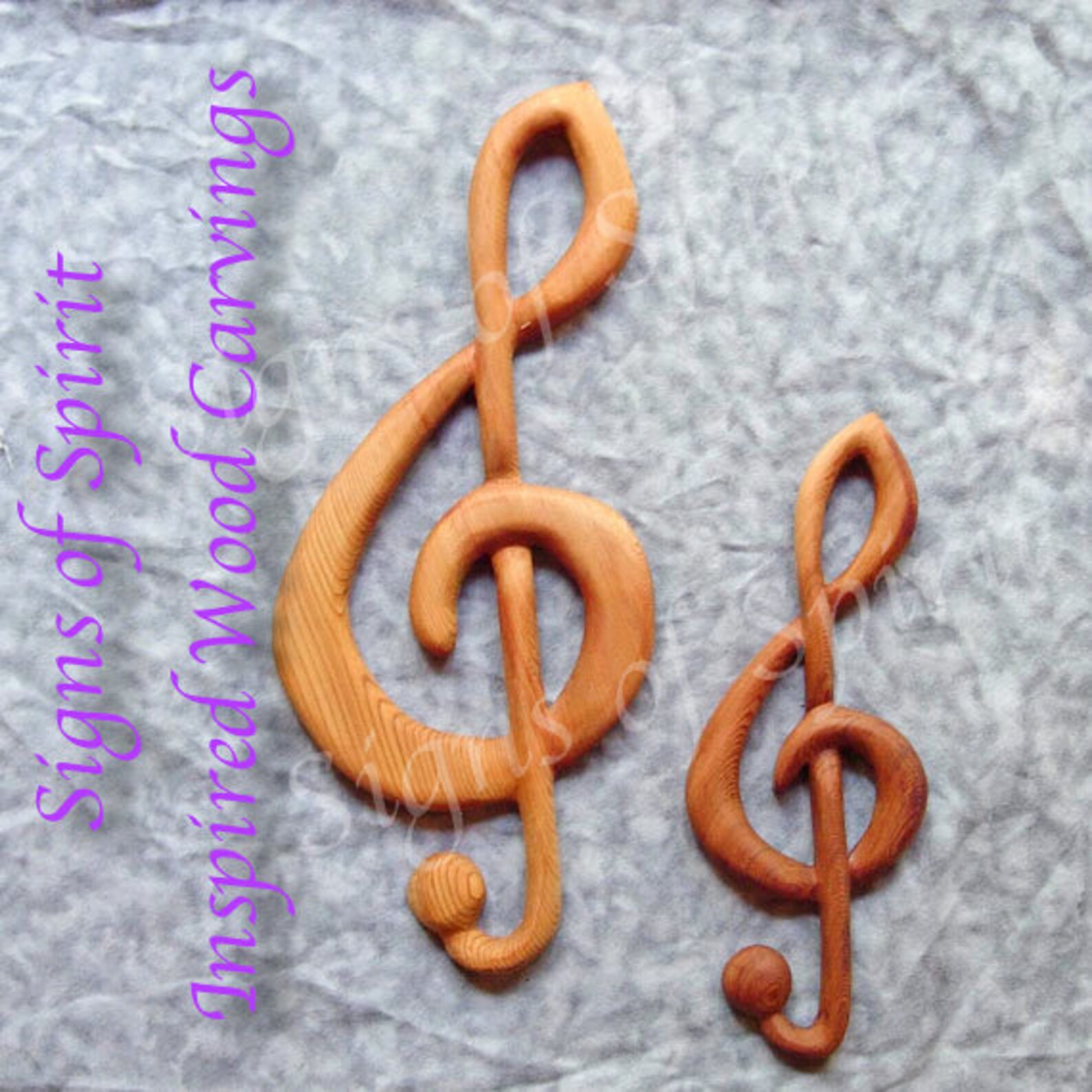 Treble Clef-Wood Carved Musical Notation Wall Hanging Clef | Etsy