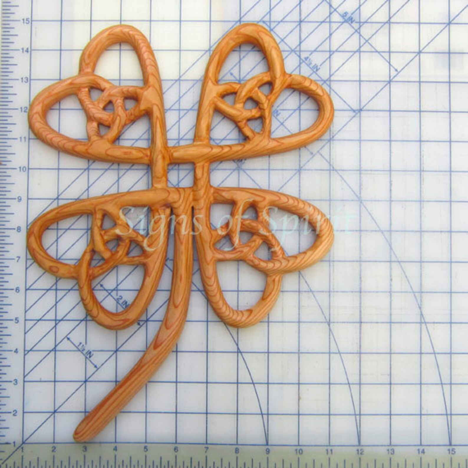 Celtic Clover Wall Art Four Leaf Wood Carved Celtic Knot Irish | Etsy
