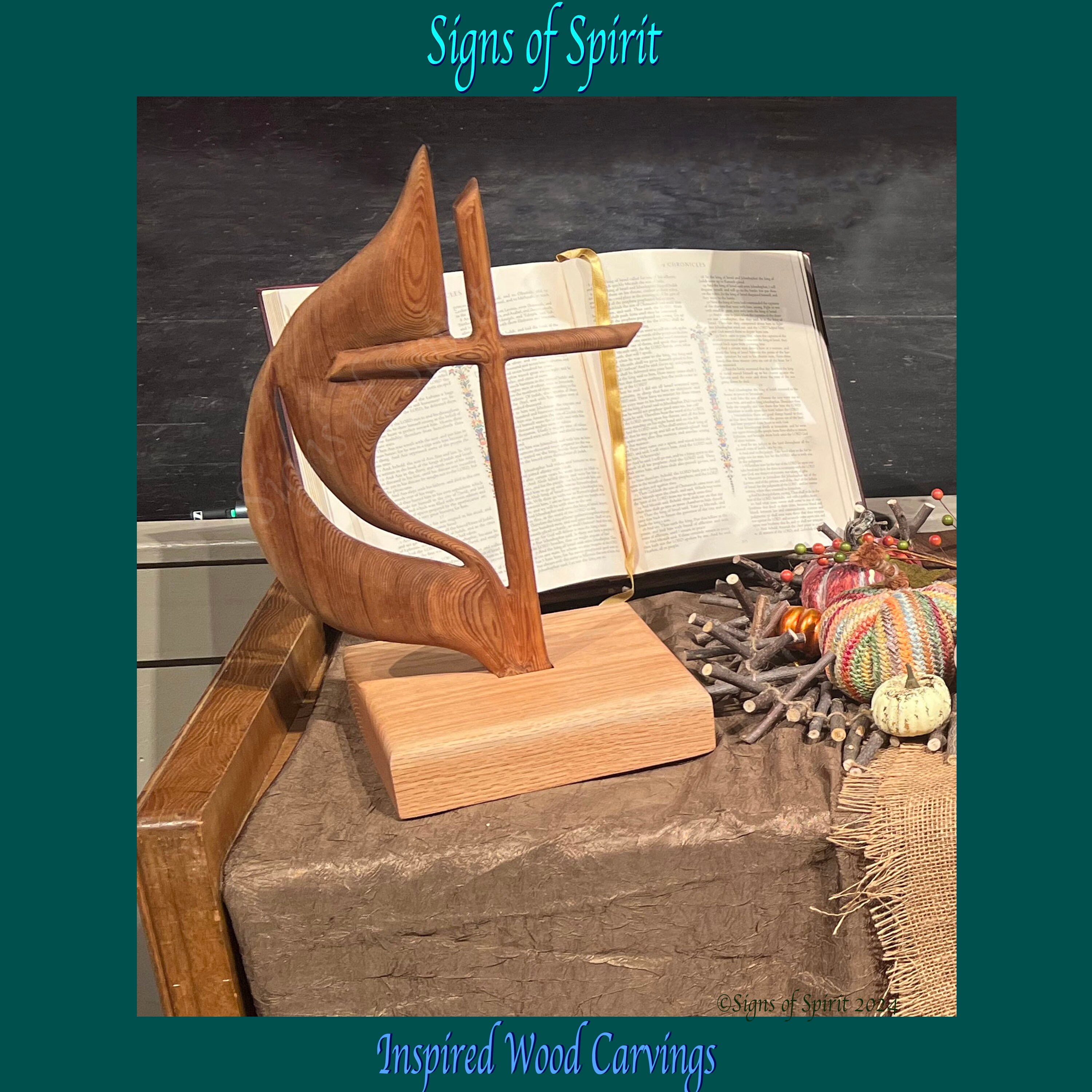 Cross of the United Methodist Church -UMC Cross and Flame™ Wood Carving ...