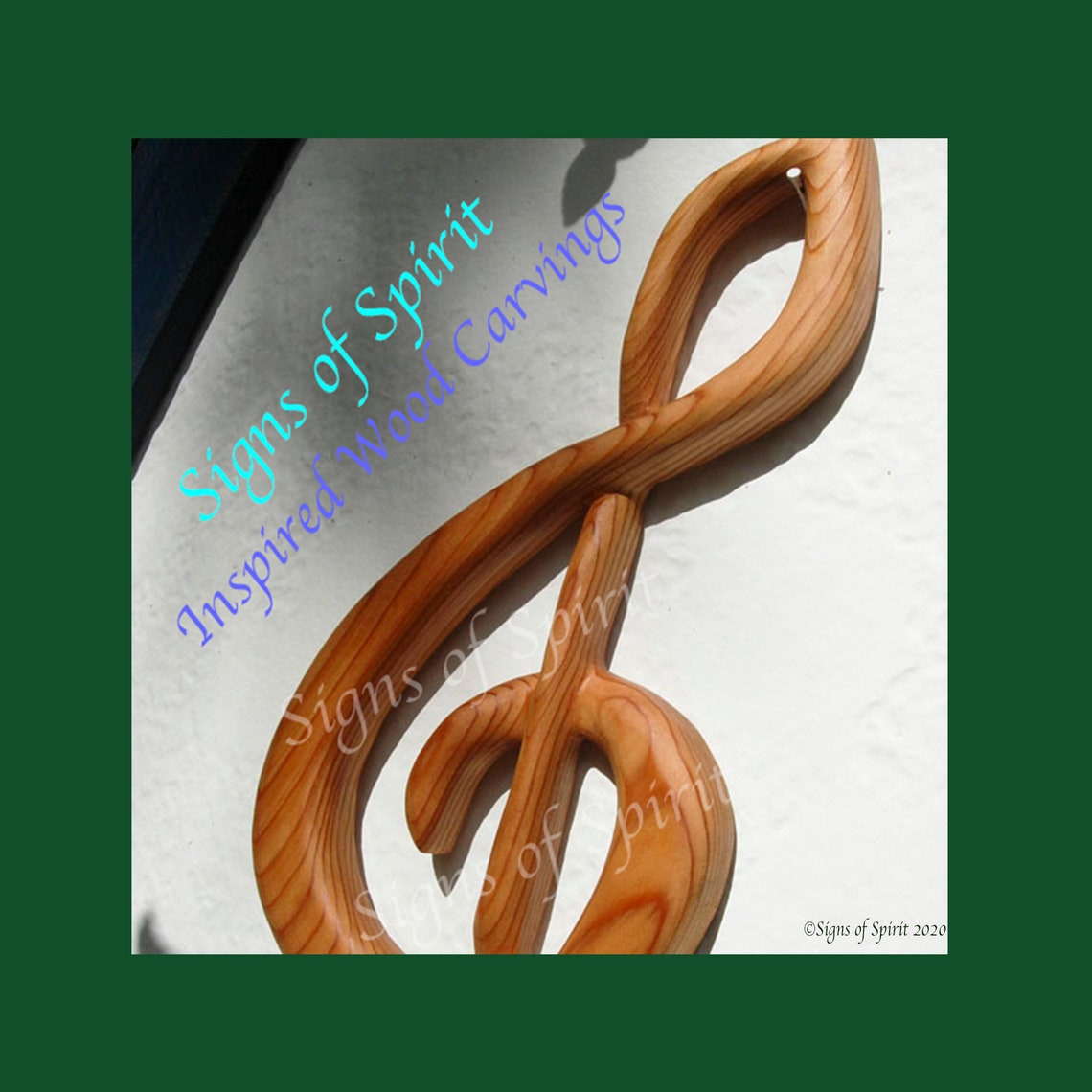 Treble Clef-Wood Carved Musical Notation Wall Hanging Clef | Etsy