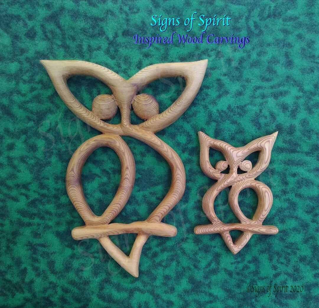 Celtic Owl Knot Wood Carving Transition Mystery Mysticism Wisdom ...