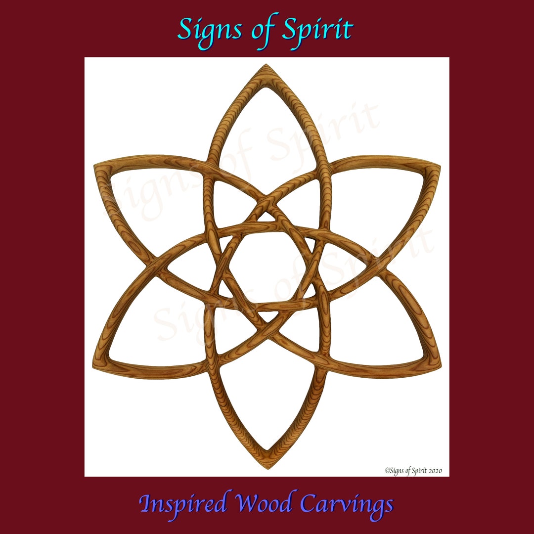 Double Trinity Knot Wall Hanging Wood Carved Celtic Knot Home Decor Basic Triquetra Combined ...