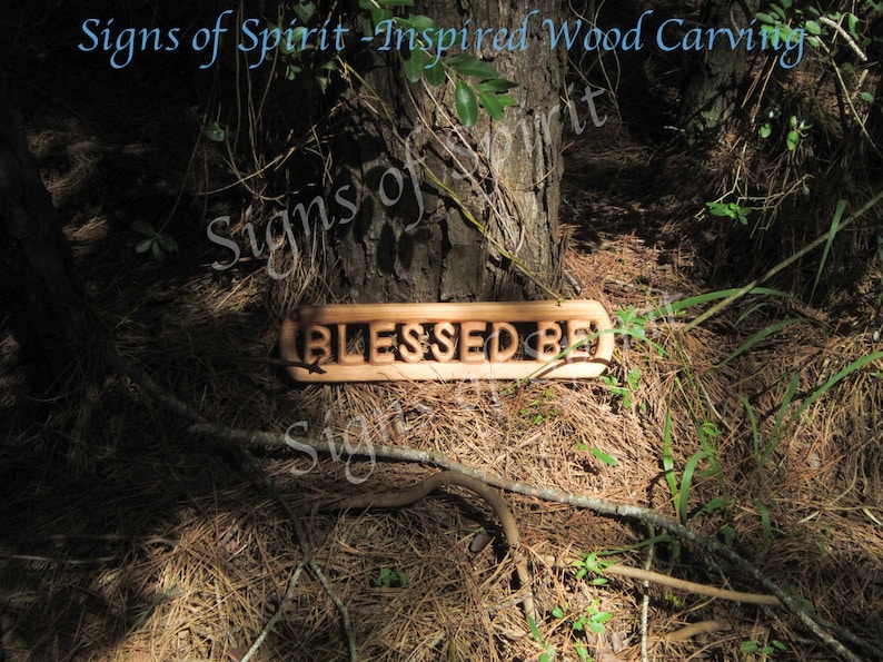 Blessed Be Wood Carving Wicca Magic Ritual Welcome Pagan Thelema ...