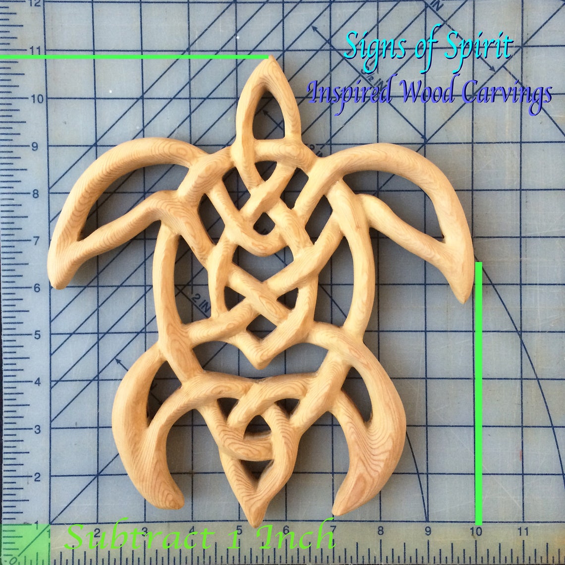 Celtic Turtle Wood Carving - Symbol of Wisdom, Protection, Innocence ...
