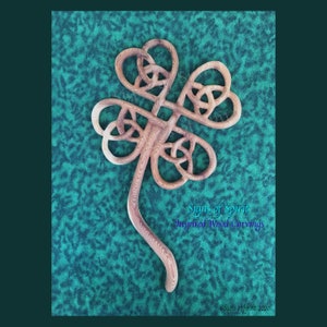 Celtic Clover Wall Art Four Leaf Wood Carved Celtic Knot Irish Wall ...
