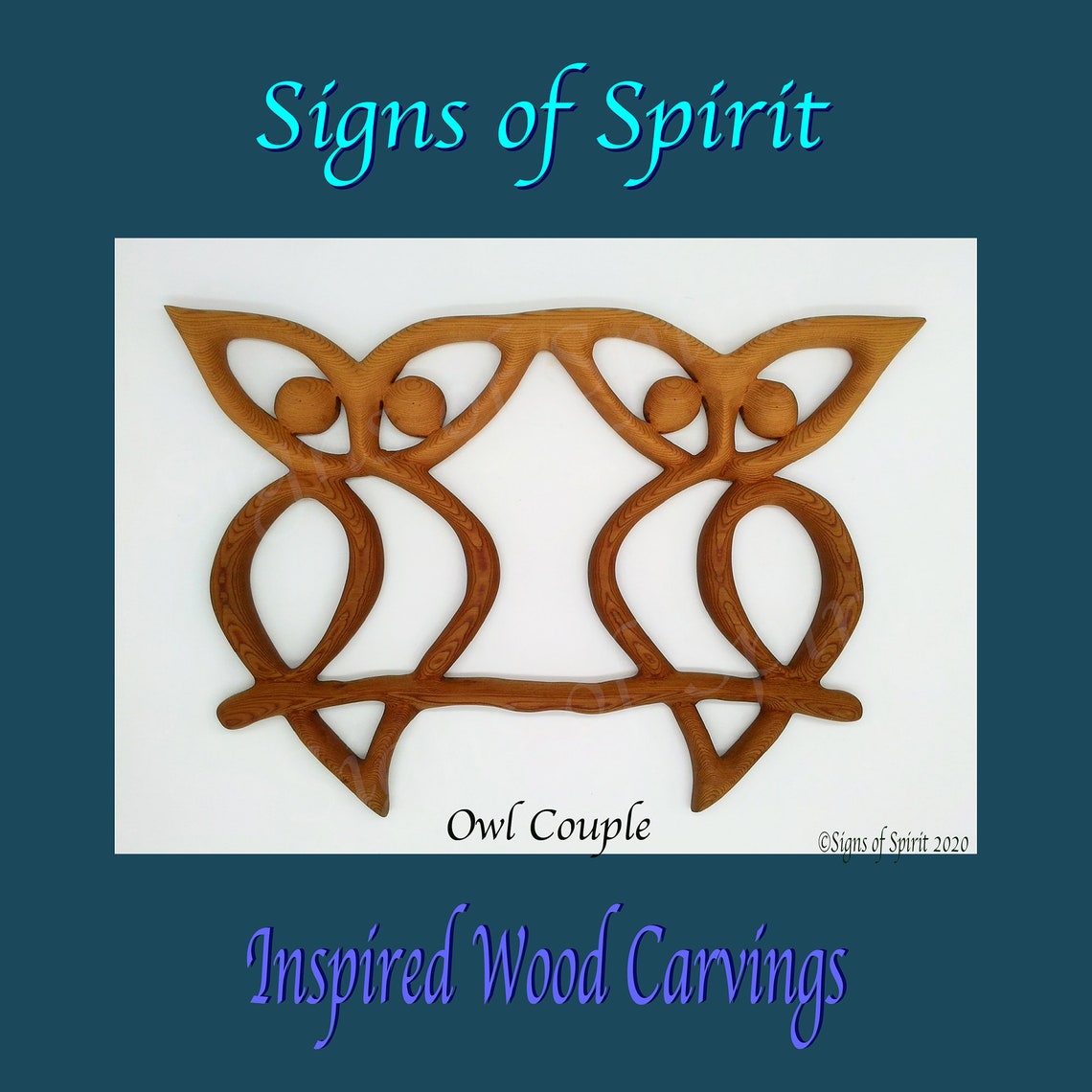 Celtic Owl Love Knot - Wood Carved Owl Couple - Wisdom and Intelligence ...