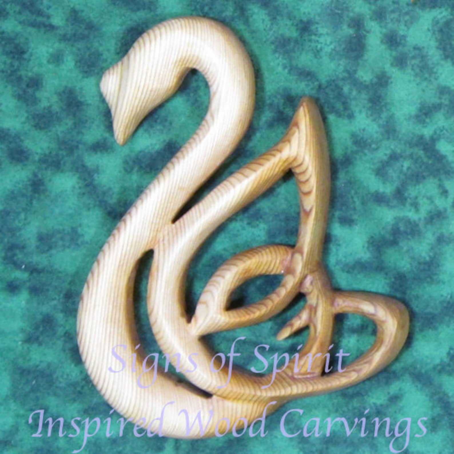 Celtic Swan Miniature-knot of Awakening Self Wood - Etsy