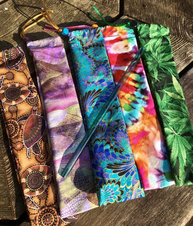 Handmade Reusable Drinking Straw Carrying Pouch Bag Case | Etsy